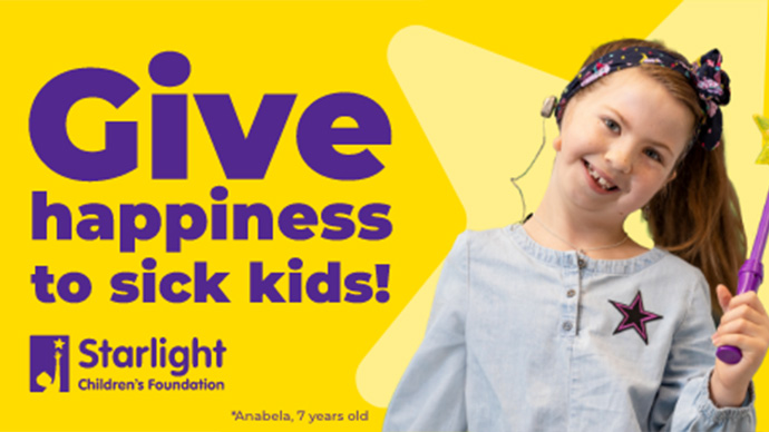 Help Deliver Happiness To Sick Kids This Starlight Day, May 7