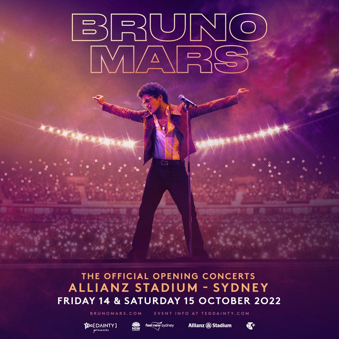 See Bruno Mars Live And Exclusive At Sydney’s Allianz Stadium